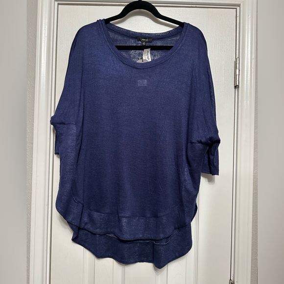 Very J | Tops | Very J Metallic Blue Top | Poshmark